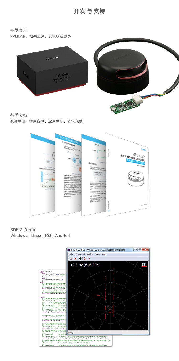 RPLIDAR-A2-思岚RPLIDAR-A2激光扫描测距雷达 测距18米-上海思岚科技有限公司