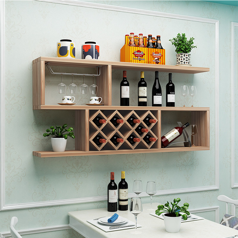 Buy Wall wine cabinet wall hanging creative simple wine rack living ...