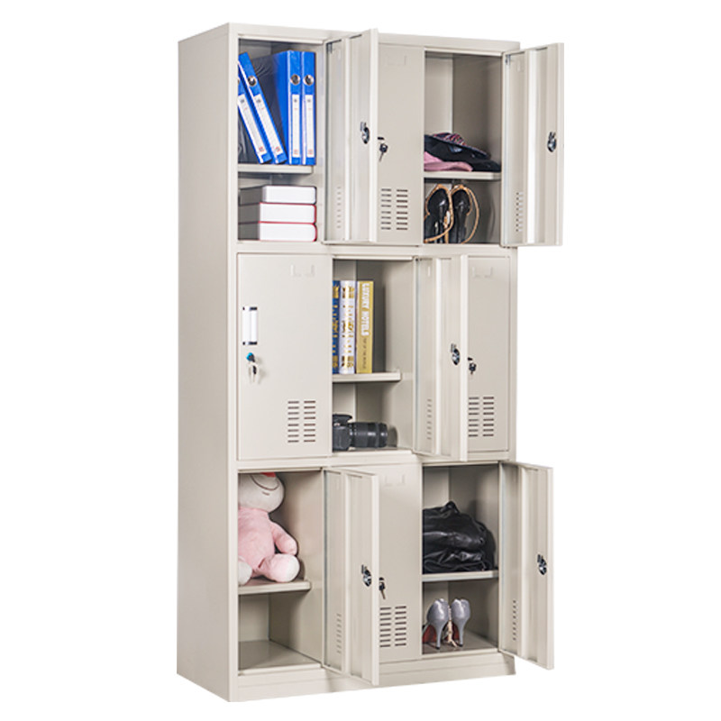 [USD 151.25] office tiger nine doors wardrobe steel cabinet employee ...
