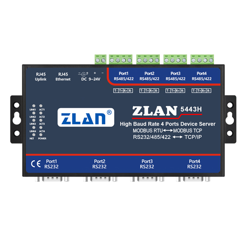 【ZLAN】ZLAN5443H：四串口服务器，轻松实现设备联网！工业级通信新选择！-串口通讯服务器-淘宝好物网