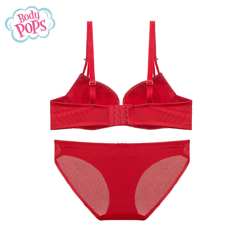 [USD 132.39] bodypops2019 new girls zodiac year red bra set sexy push ...