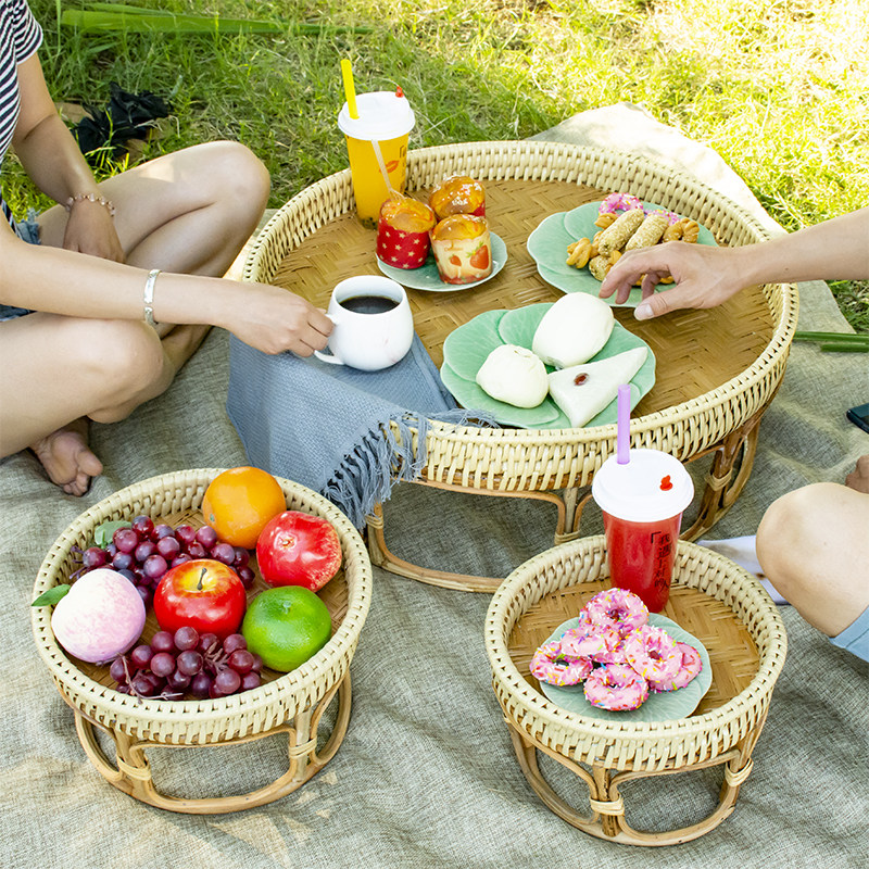 [USD 62.01] Thai rattan bay window coffee table for household use ...