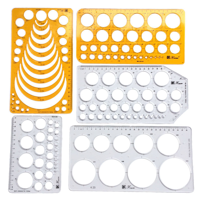 [USD 6.26] Draw a round drawing template ruler circle curve drawing ...