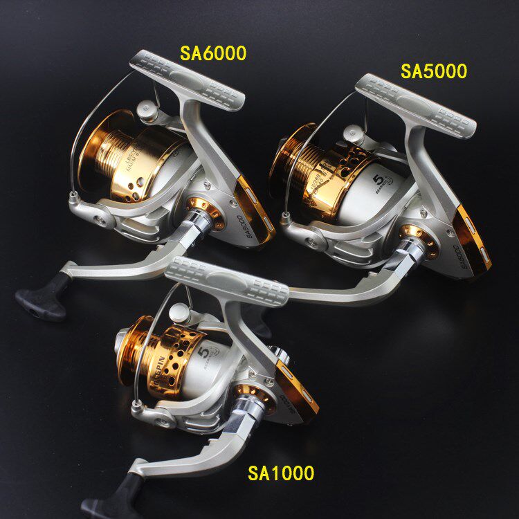 Jianning electroplated head fishing wheel Metal movement spinning wheel ...