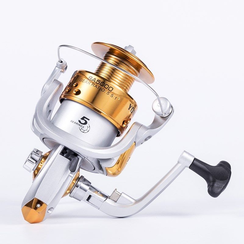 Jianning electroplated head fishing wheel Metal movement spinning wheel ...