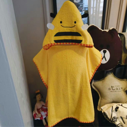 Buy Korean cute cartoon cotton bathrobes children towels cloak hooded ...