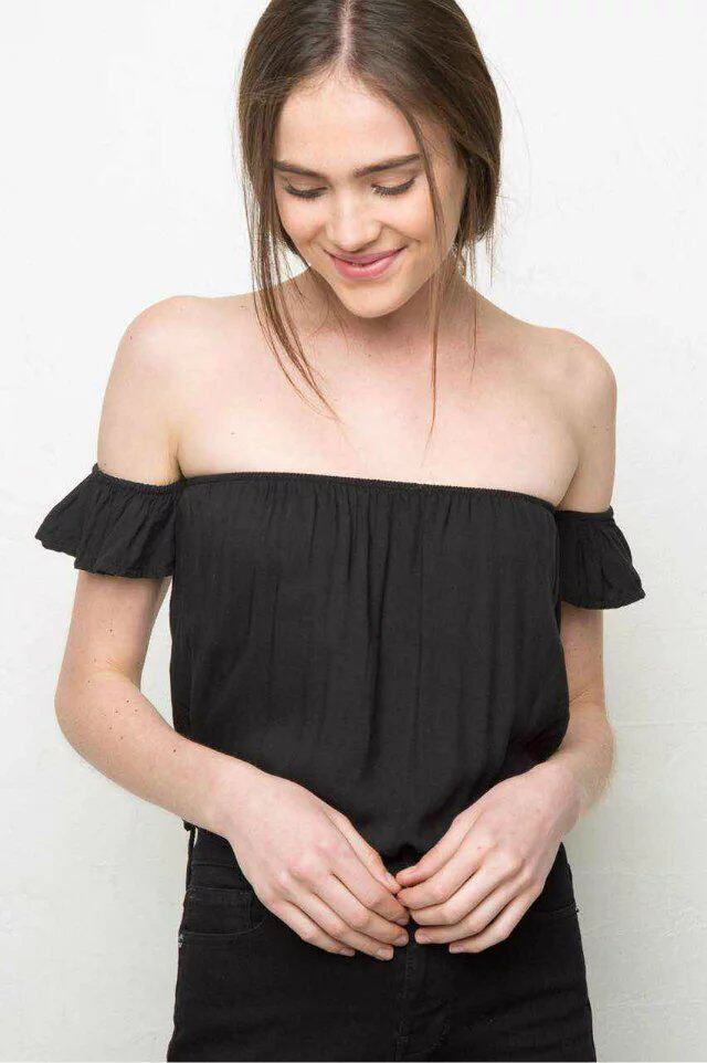Buy Sexy one shoulder short sleeve elastic tube top Europe wind ...