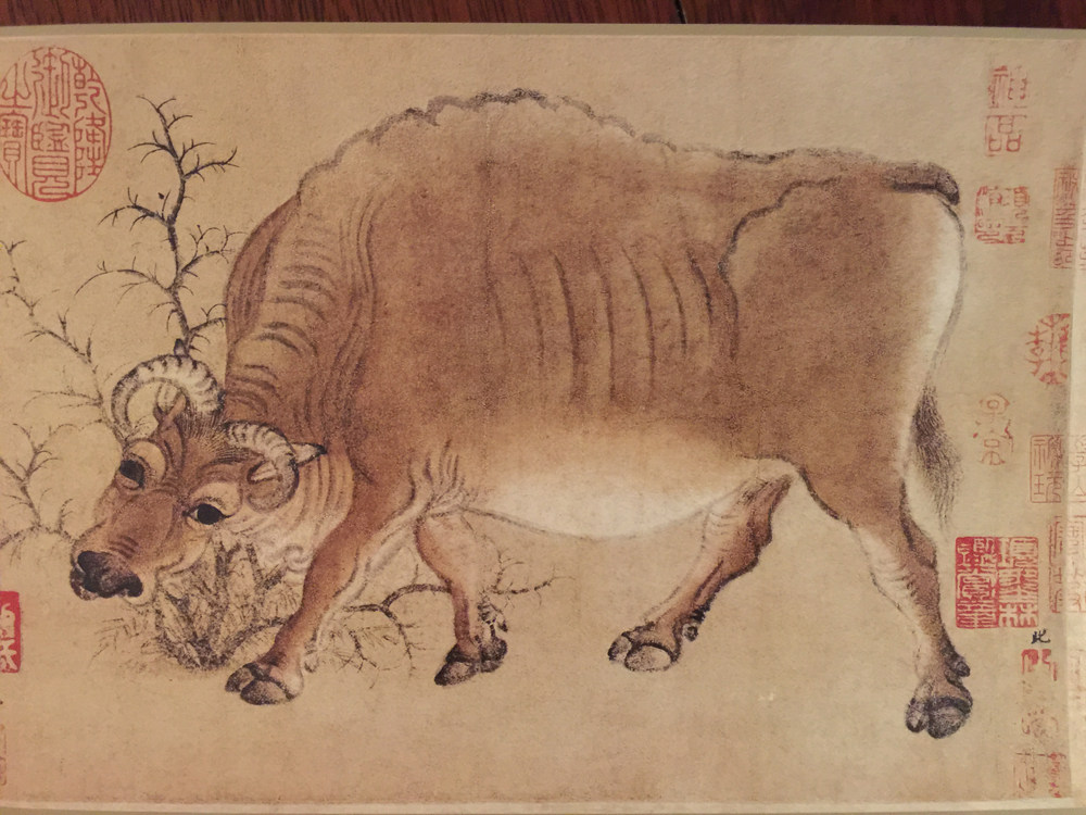 Chinese Painting Scroll Beijing Palace museum Five Oxen by Han Huang | eBay