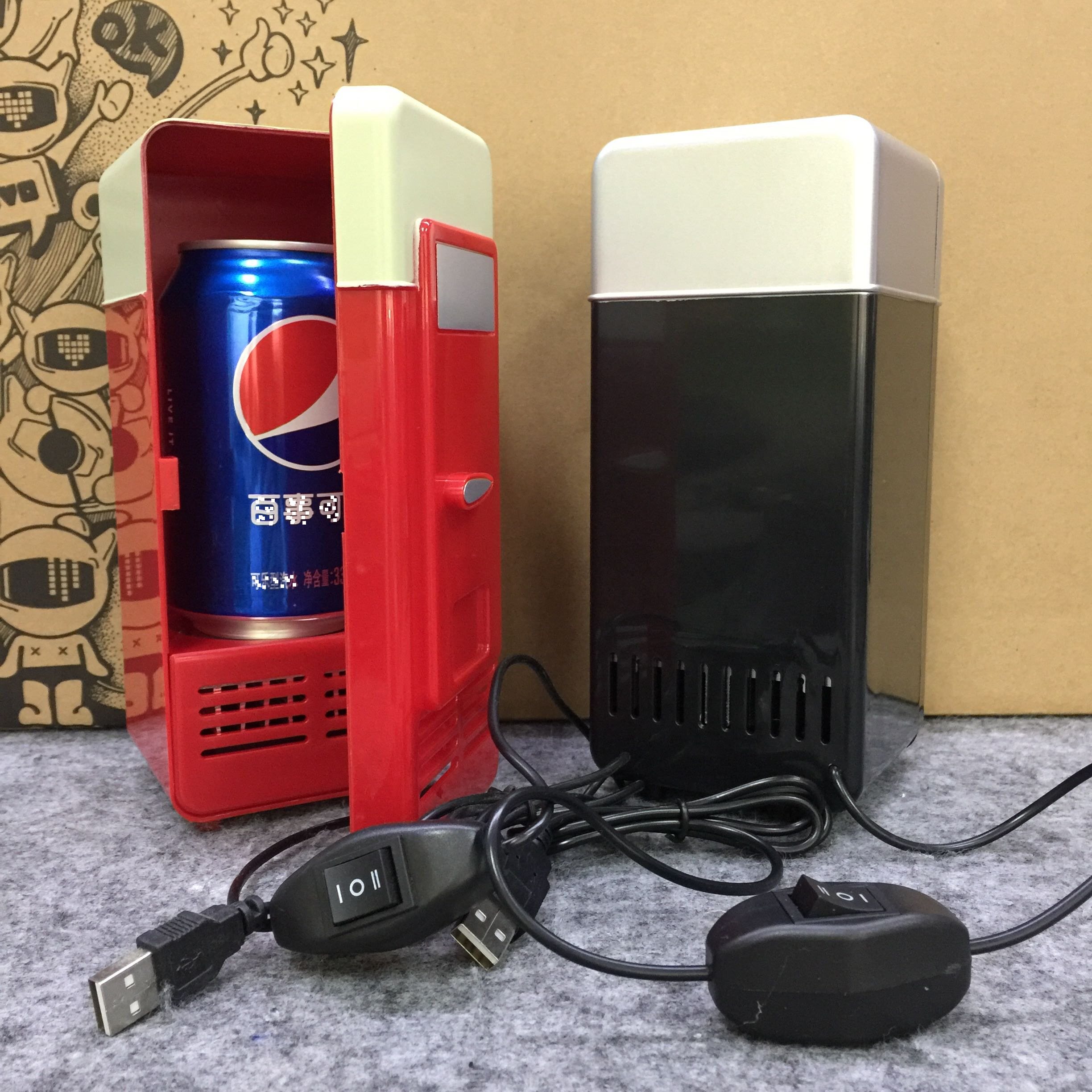USB fast refrigeration refrigerator Cooling and heating dual-purpose ...