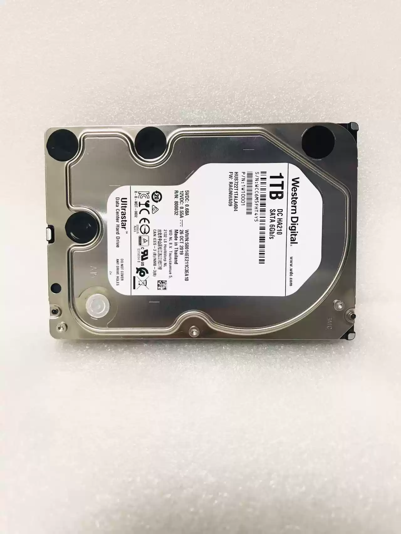 WD/西部数据 HUS722T1TALA604 1T企业级服务器SATA接口机械硬盘1T