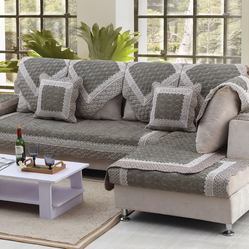 Buy Sofa Pad Fabric Simple Modern Four Seasons anti-skid European sofa ...