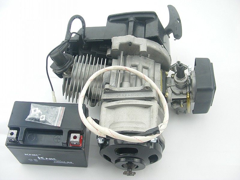 Mini small gasoline engine fuel engine 12V electric start engine 49CC ...