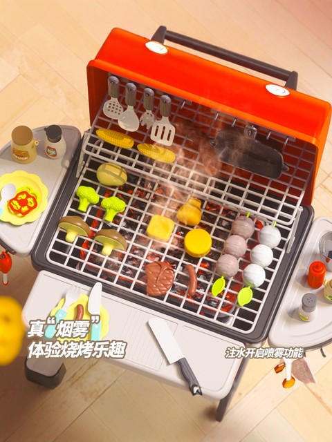Children's barbecue oven kitchen baby cooking simulation skewer house toys girl birthday gift 3 ...