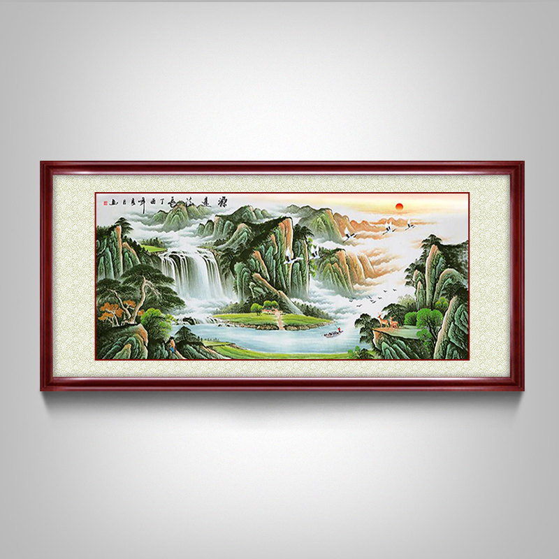Купить Фреска Диван фон стены гостиной пейзаж живопись китайский висит ...