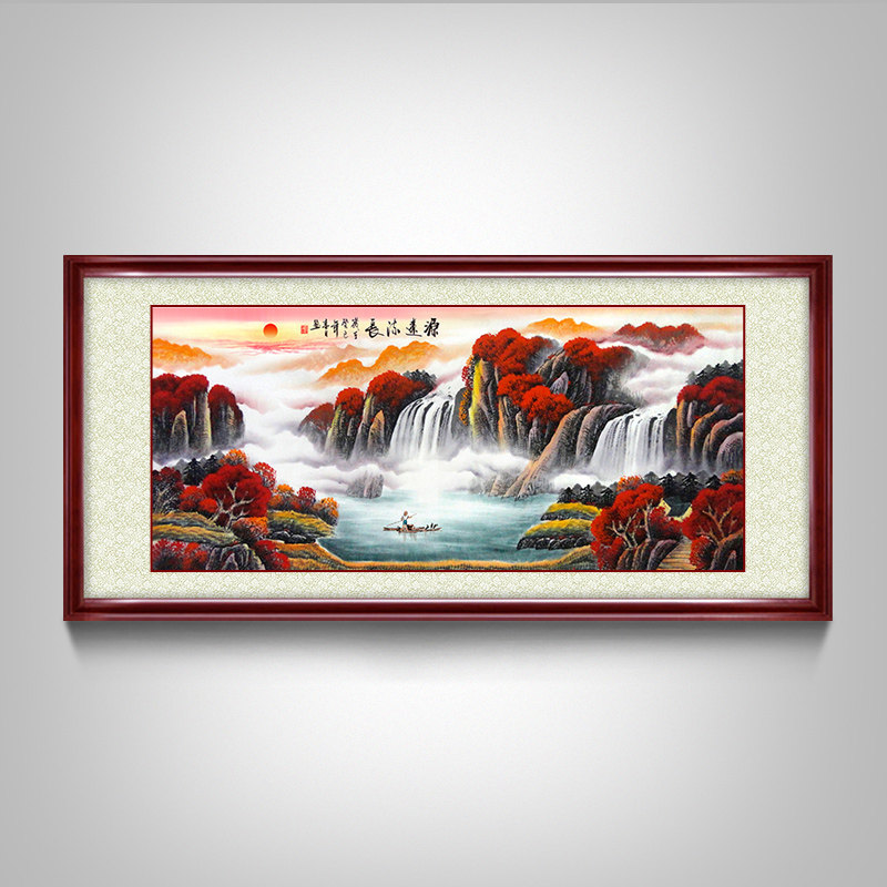 Купить Фреска Диван фон стены гостиной пейзаж живопись китайский висит ...