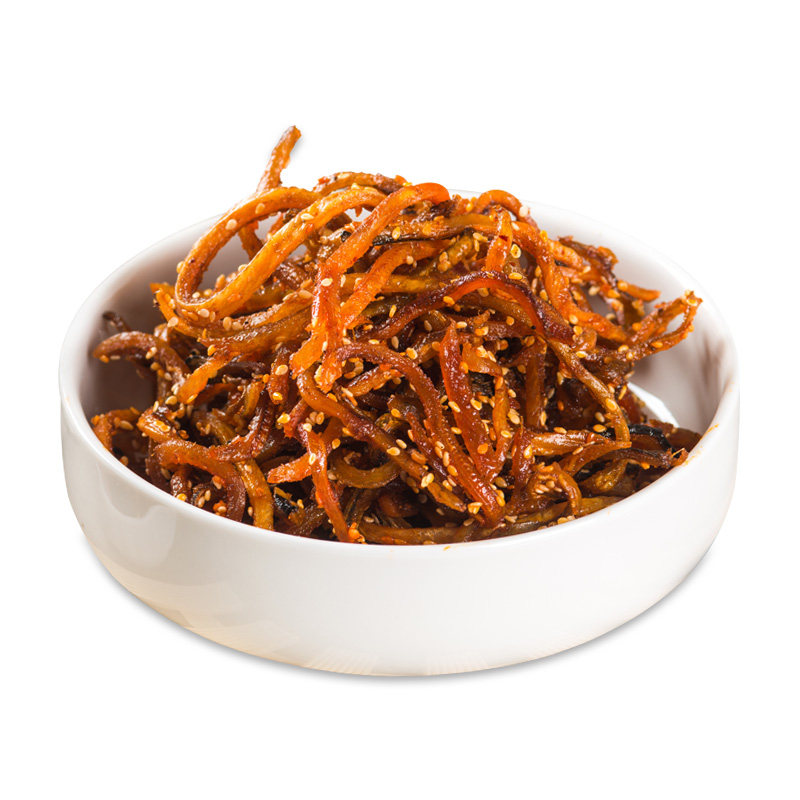 Spicy eel instant eel meat Sesame honey sauce grilled eel dry snack ...