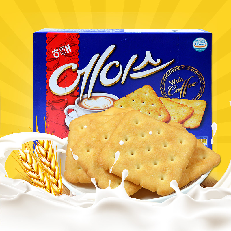 跨境豆-Korean food imports snacks Haitai ace biscuit 364g soda salty meal ...
