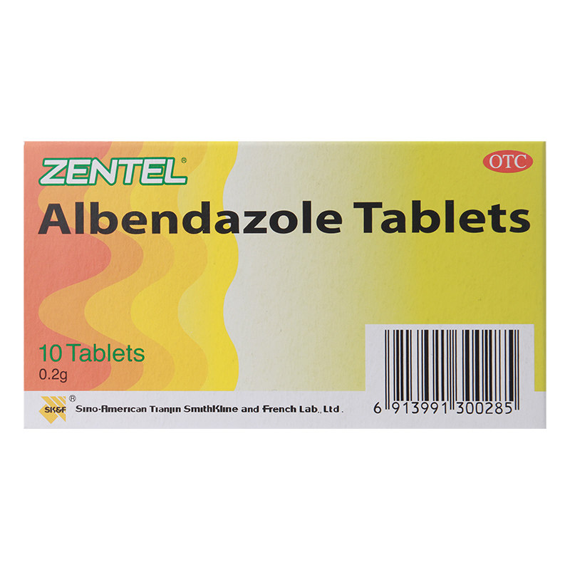 Sino-American SmithKline Enterozole Clear Albendazole Tablets 10 ...