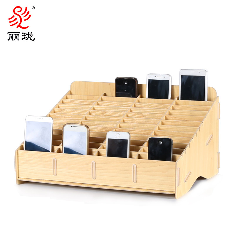 Phone storage box desktop multi-grid organize Box Case storage rack ...