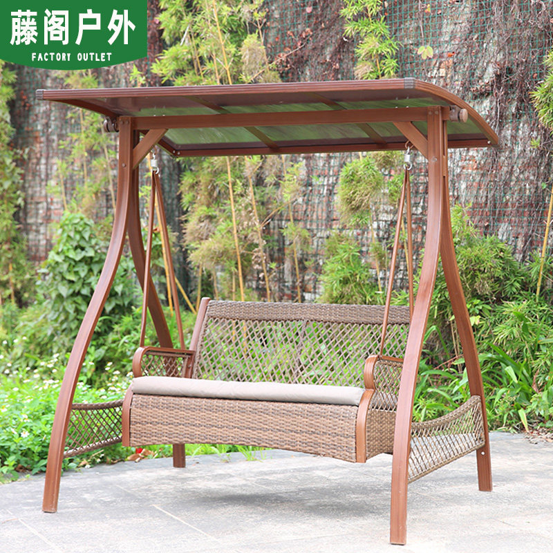 救命！这个秋千吊椅让我家阳台秒变度假村？户外庭院双人摇椅太上头了！🌴-户外秋千-淘宝好物网