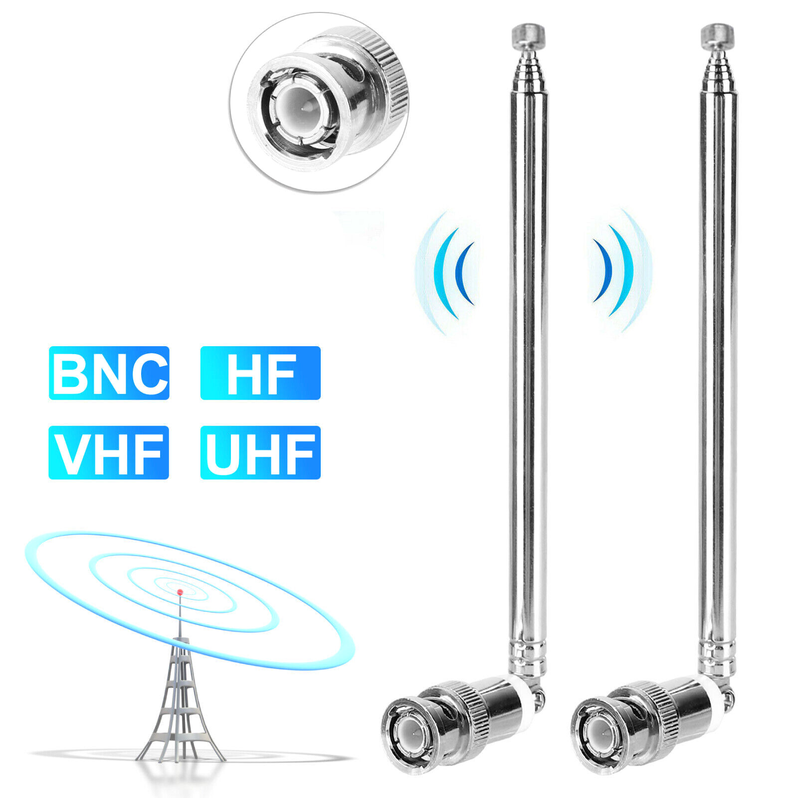 SMA拉杆天线 LimeSDR HackRF适用 频率范围40MHz-6GHz 50Ω