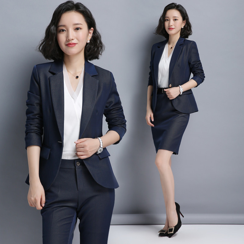 Fashion professional wear Women's suit Autumn and winter OL suit Small ...