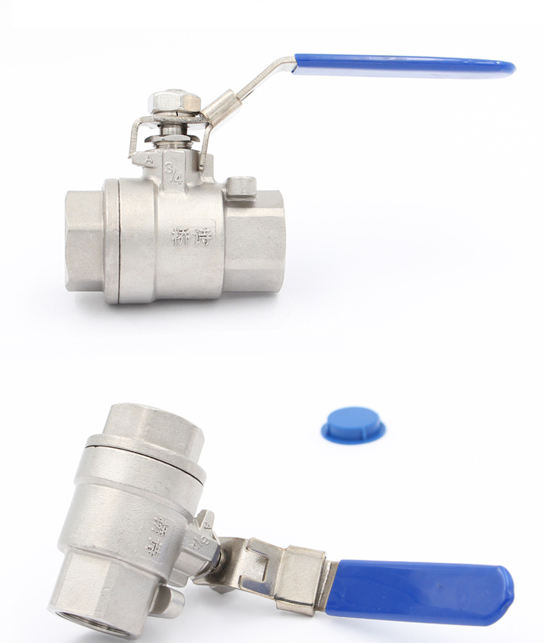 不锈钢球阀 两片式丝口柄带锁DN20 6分304内螺纹阀门开关 丝扣阀-阿里巴巴