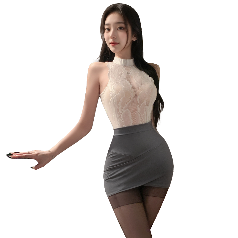 霏慕OL角色性感秘书制服高级战袍清趣内衣包臀裙蕾丝小胸友好qqny