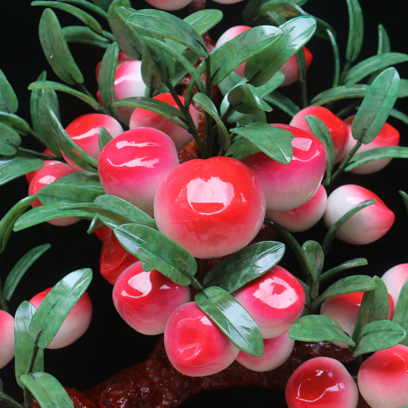 [USD 145.36] Jade life peach jade potted jade home porch jewelry ...