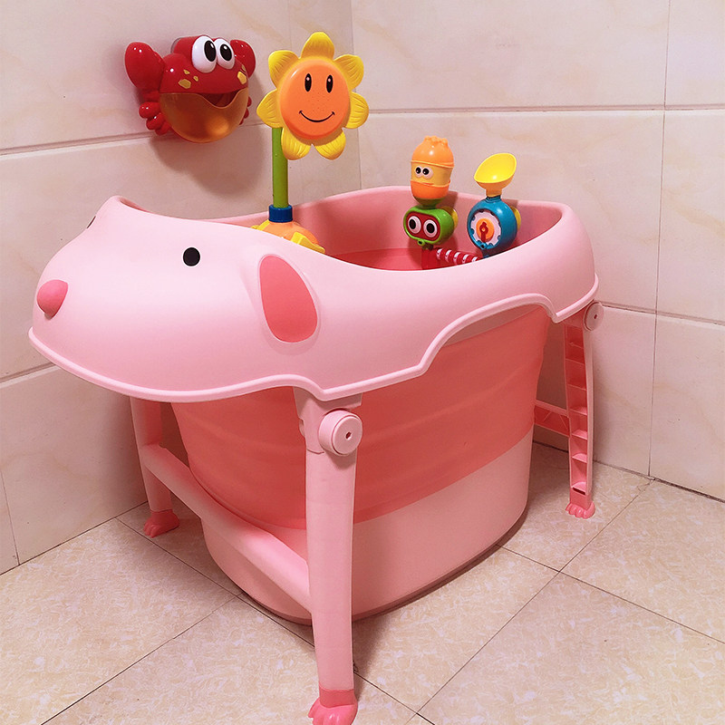 [USD 38.99] Baby Bathing Bucket Foldable Children Winter Bathing Bucket ...