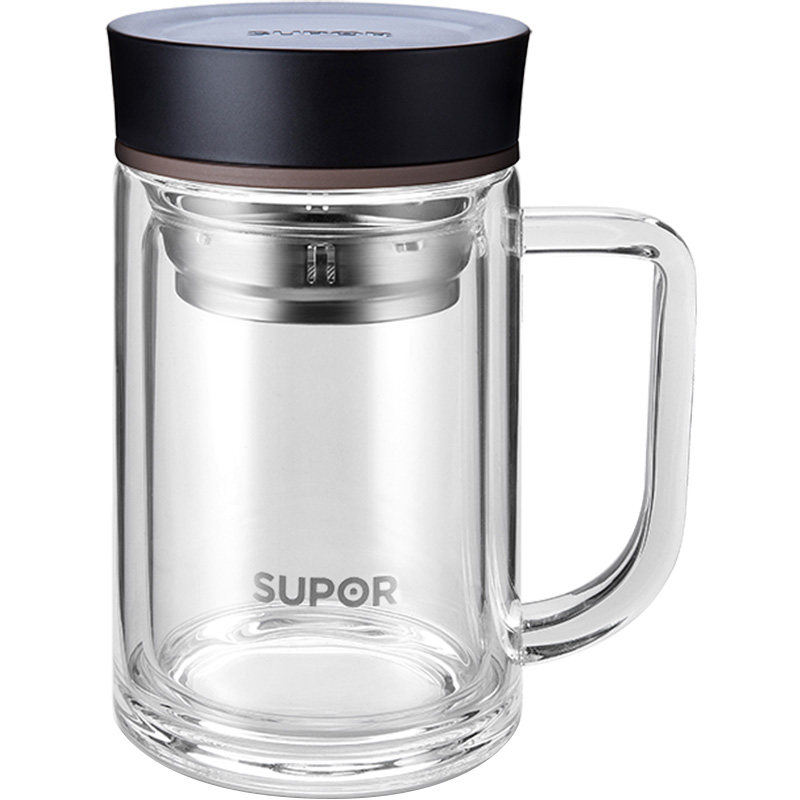 Supor double-layer glass with transparent portable Crystal Cup Office ...
