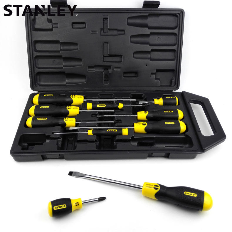 STANLEY Stanley 10-piece plastic handle cross screwdriver set ...