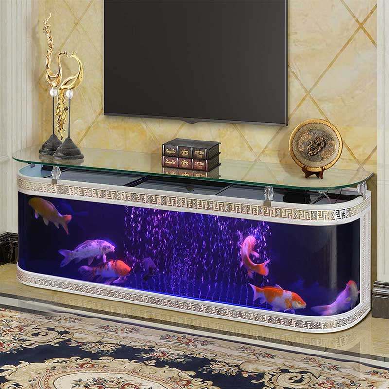 [USD 262.86] TV cabinet fish tank aquarium living room with ultra-white ...