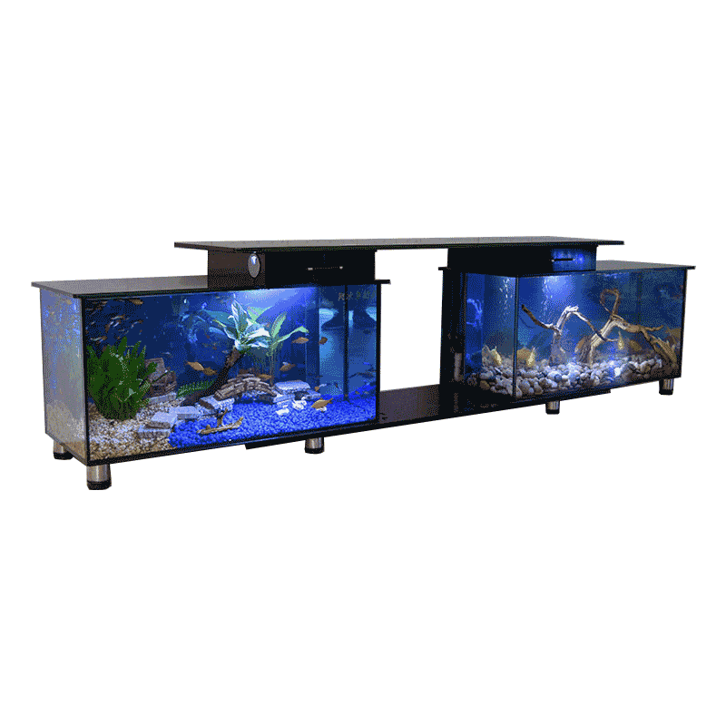 [USD 262.86] TV cabinet fish tank aquarium living room with ultra-white ...