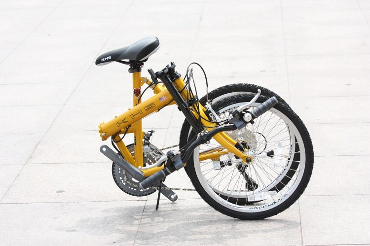 Taiwan import Gongxue Society KHS F20-T23 24 speed 406 wheel group folding bicycle Beijing can ...