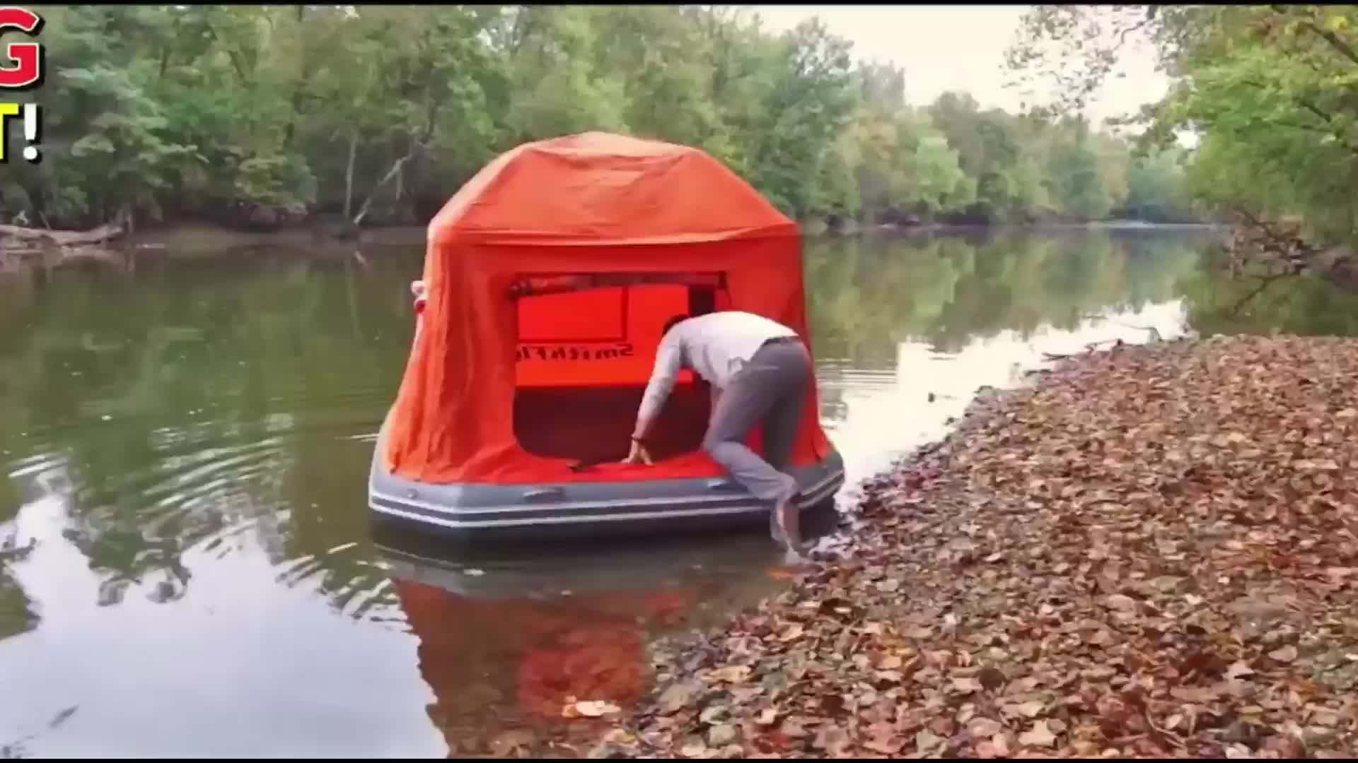 Camping Outdoor Inflatable Floating Water Tent Pvc Shoal Family Camping ...