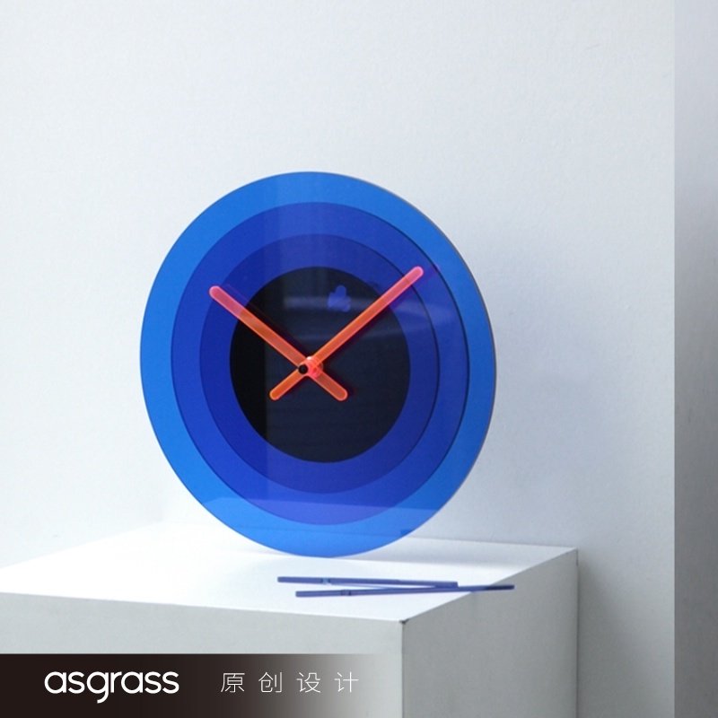 asgrass Original Design Nordic ins Minimal Acrylic Wall Clock Klein ...