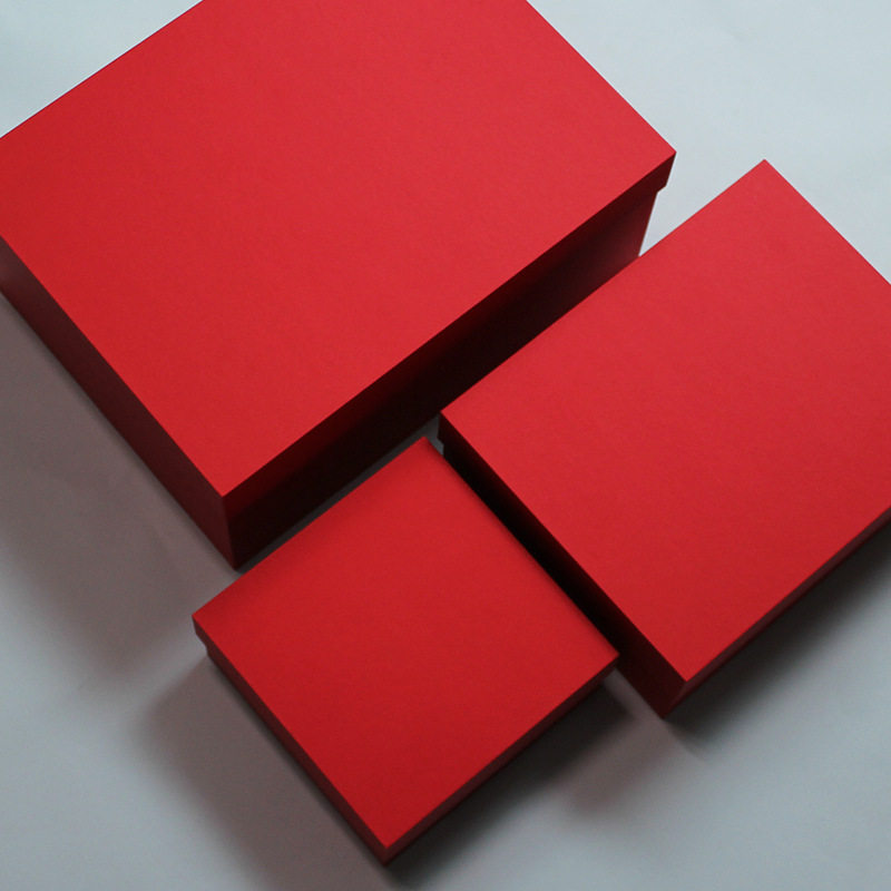 Buy Solid color large red gift box gift box black carton square box ...