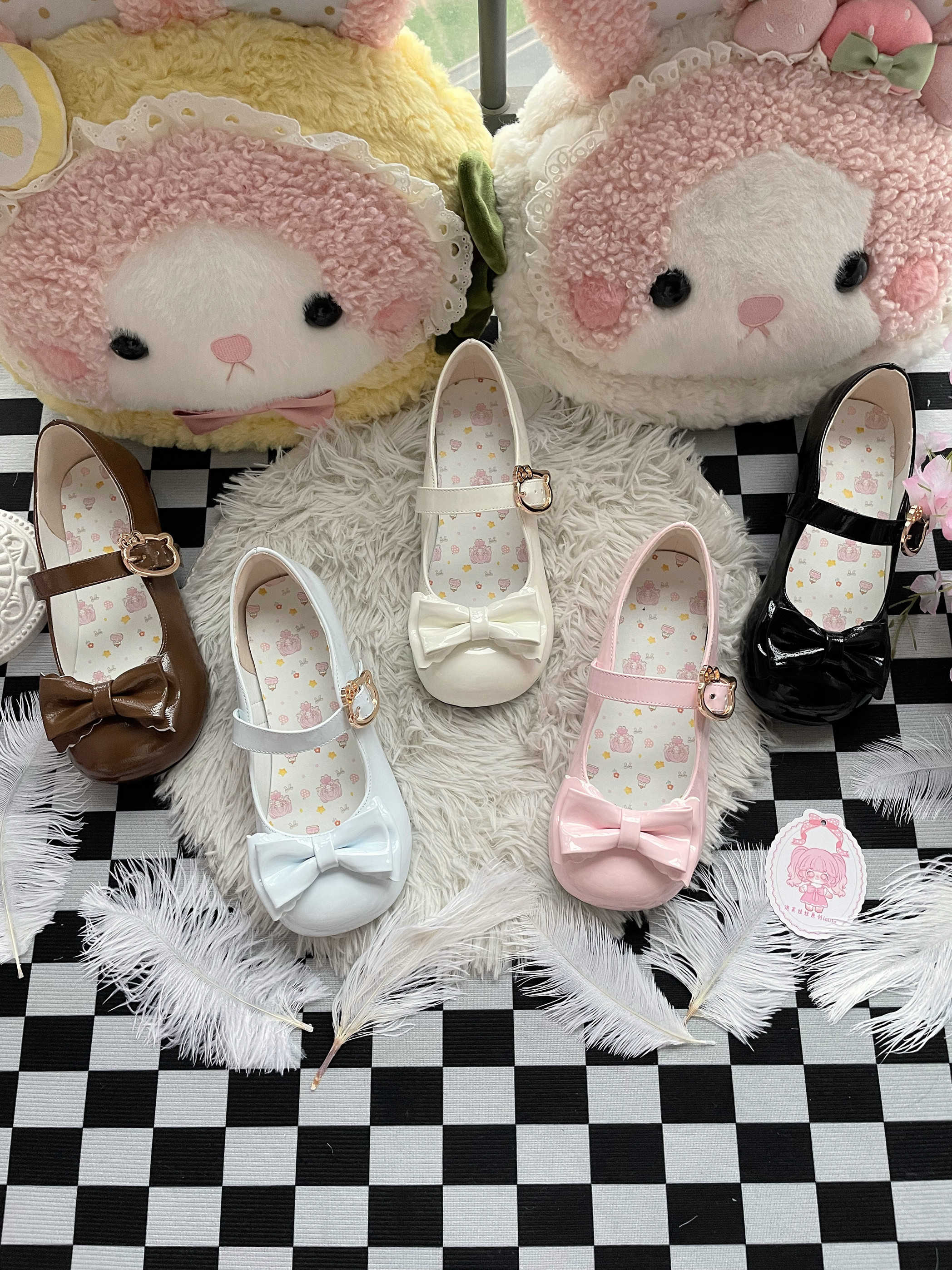 In stock coco meow original lolita shoes: round toe bows cute girl ...