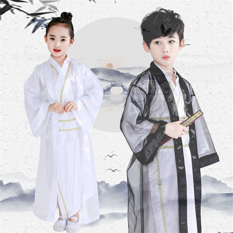 Children's chinese ancient wushu martial arts clothing hanfu warrior ...