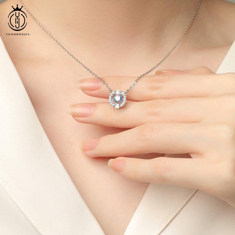 Swarovski Swarovski collarbone necklace female beating heart beating ...