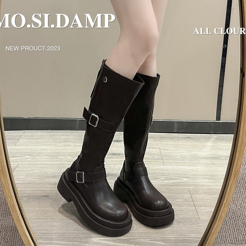 Thick sole knight boots for women 2025new arrival autumn winter brown ...