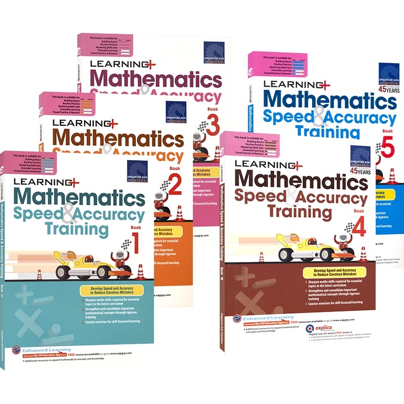 SAP Learning Mathematics Speed Accuracy Training Book 1-5，提升孩子计算能力的秘密武器 ...