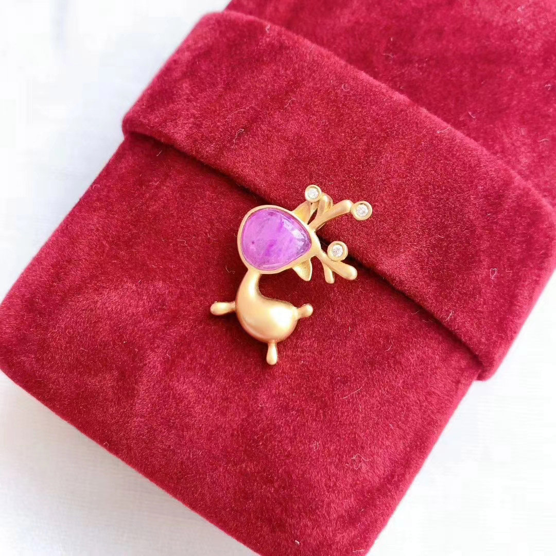 (Xiaoya Jewelry) 18K finely inlaid ice floats comfortably (I want to be ...