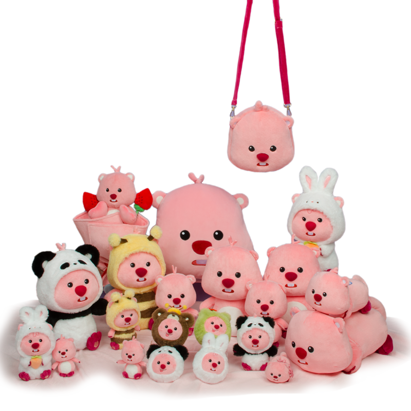 韩国动漫授权正版Loopy毛绒玩偶 多尺寸Loopy公仔 抱枕娃娃礼物