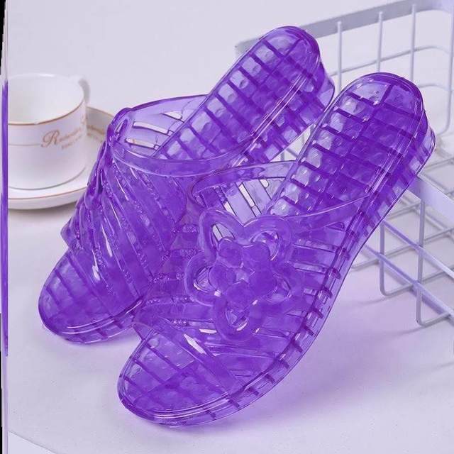 Summer new slippers Female crystal plastic cold slippers room home anti ...