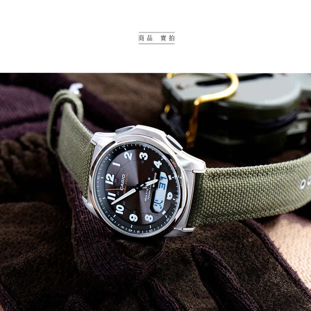 日本CASIO卡西欧WVA-M630B-3AJF：太阳能电波表+帆布表带，男生必备时尚单品！-日韩腕表-淘宝好物网