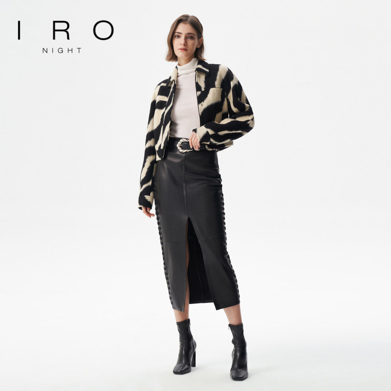 IRO Night斑马纹短外套，韩雪同款，法式轻奢酷帅新宠！-毛呢外套-淘宝好物网
