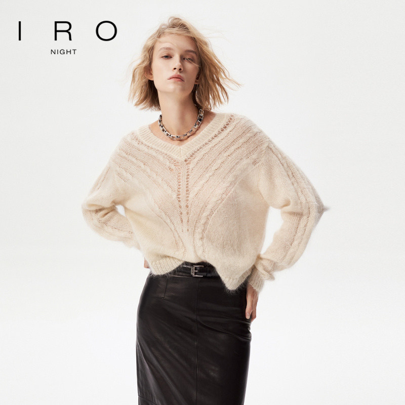 IRO Night 镂空绞花毛衣：秋冬时尚新宠，让你轻松成为街头焦点！-毛衣-淘宝好物网