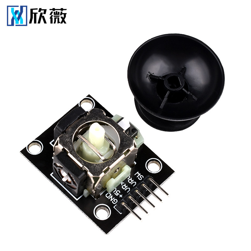 Dual-Axis Button Joystick Sensor Game Joystick Control Stick Module ...